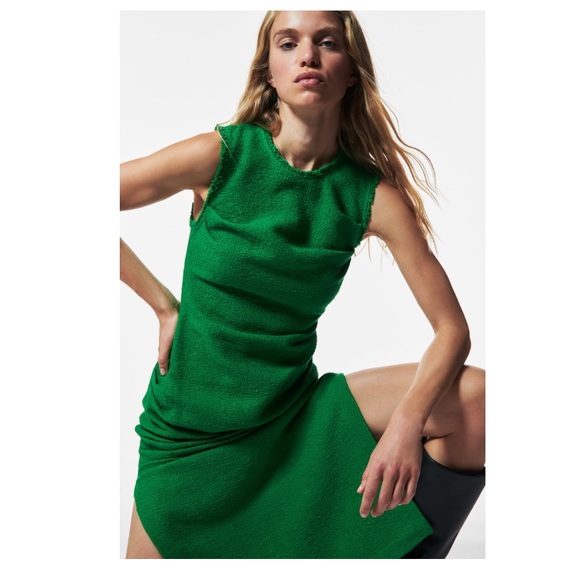 Zara | Dresses | Zara Long Textured Weave Dress | Poshmark